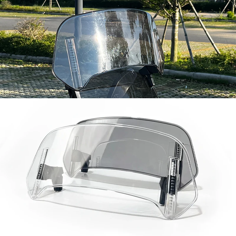 Universal Motorcycle Windshield Extension Adjustable Spoiler Clamp-On ...
