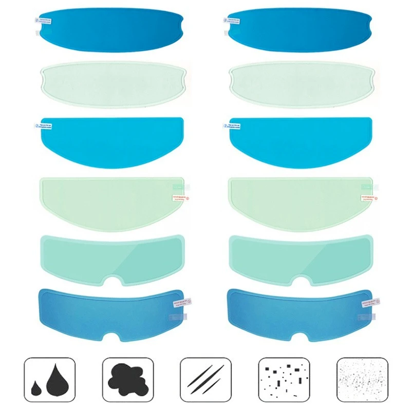 3 Styles Clear Helmet Anti-fog Rainproof Film For Motorcycle Helmet ...