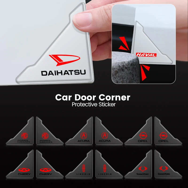 2-4Pcs-Transparent-Car-Door-Corner-Cover-Anti-Scratch-Protection ...