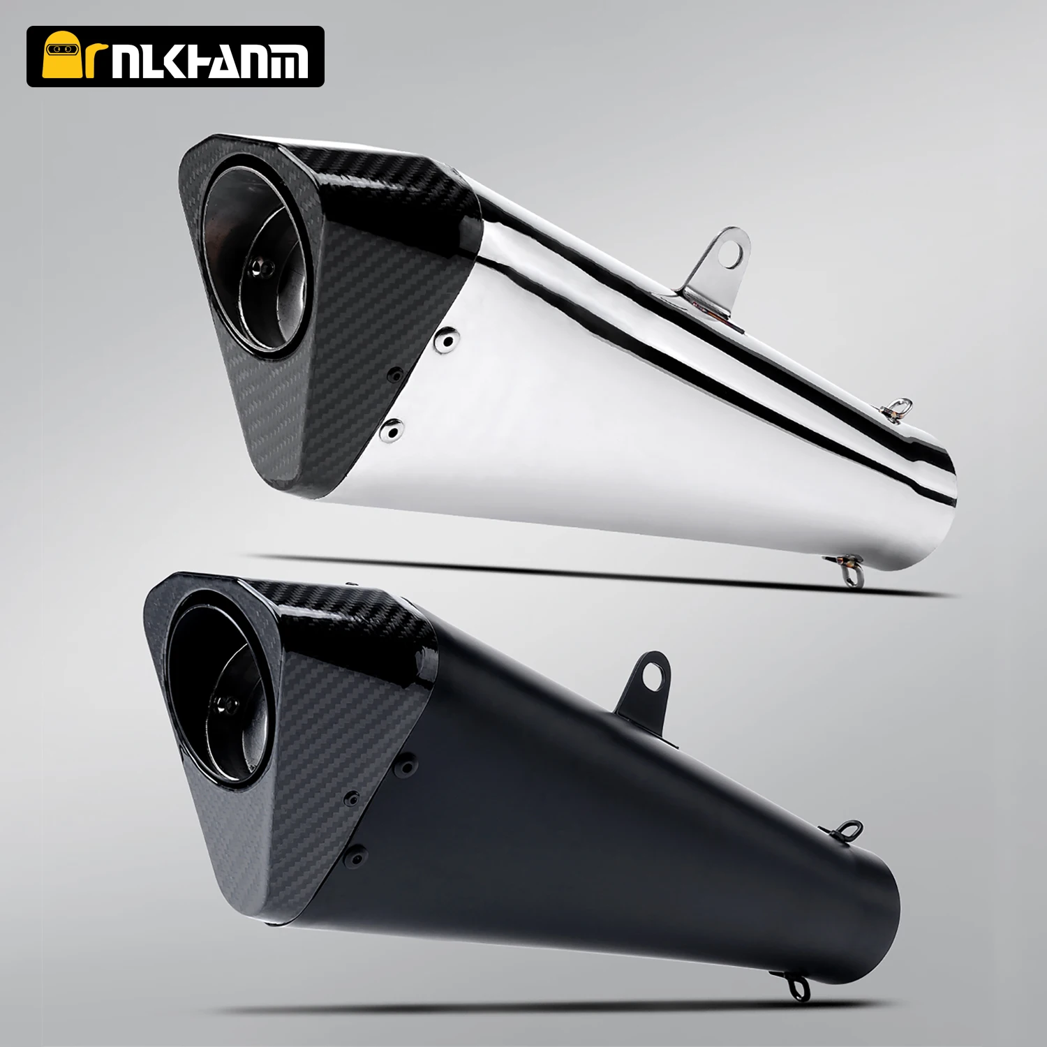 Universal motorcycle exhaust system modified BROCK carbon fibre escape ...