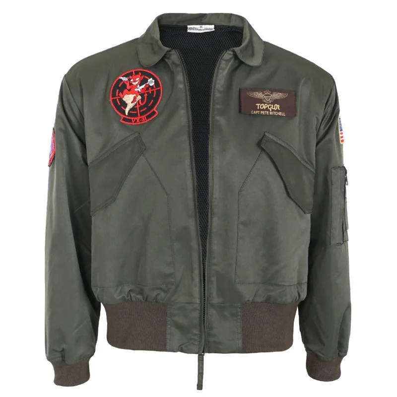 Movie-Top-Gun-Maverick-Cosplay-Costume-Men-Women-Pilot-Green-Jacket ...