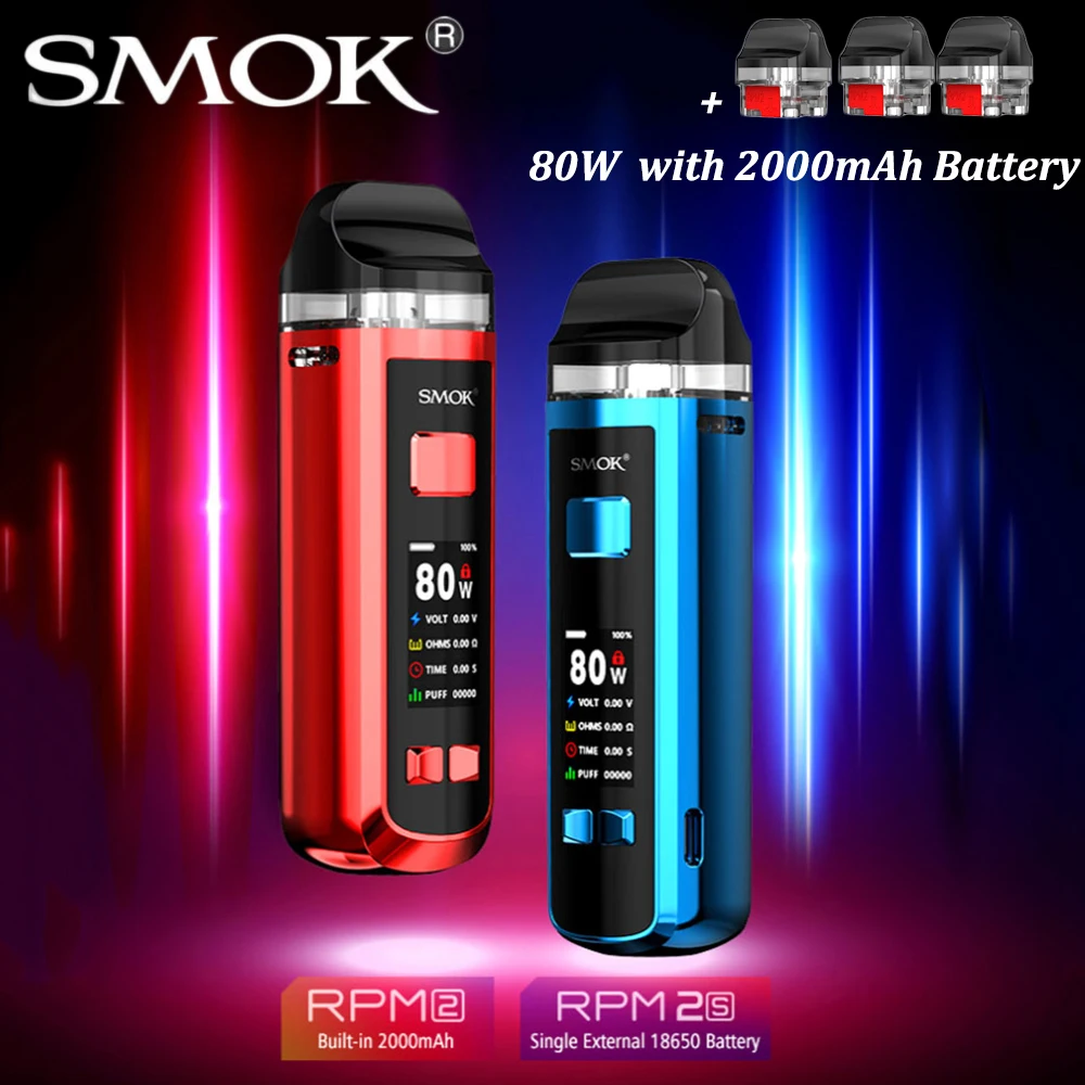 Original-SMOK-RPM-2-KIT-80W-Electronic-Cigarette-Vaporizer-Vape-with ...