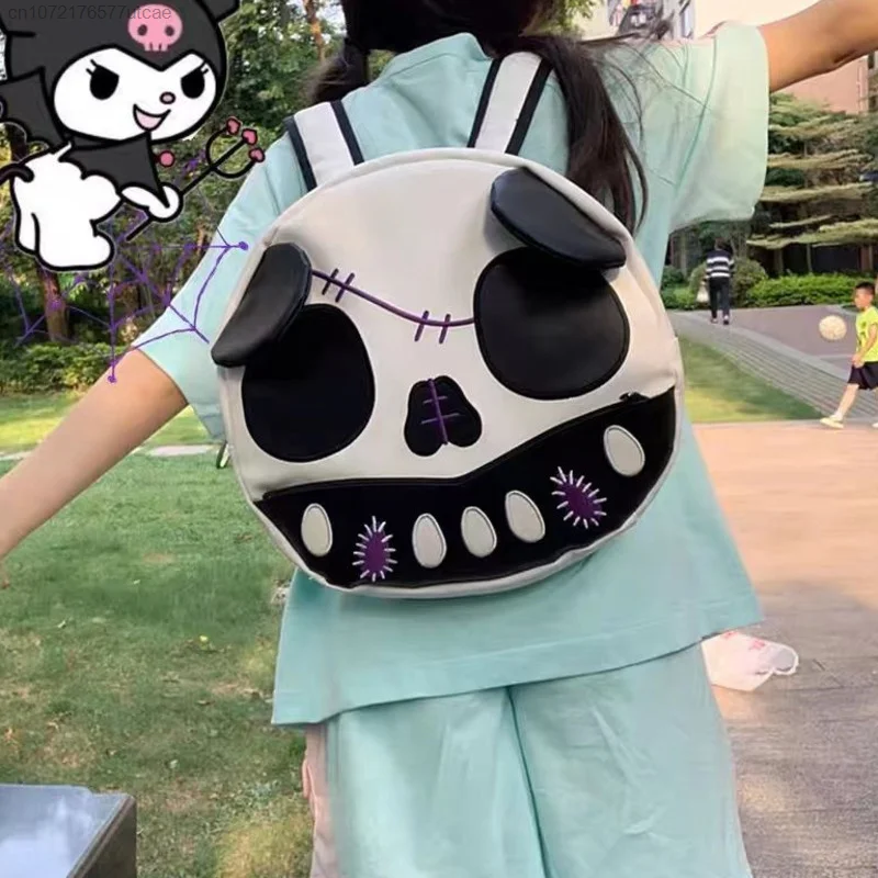 Fashion-Anime-Design-Hip-hop-Punk-Style-14in-PU-Leather-Panda-Backpack ...