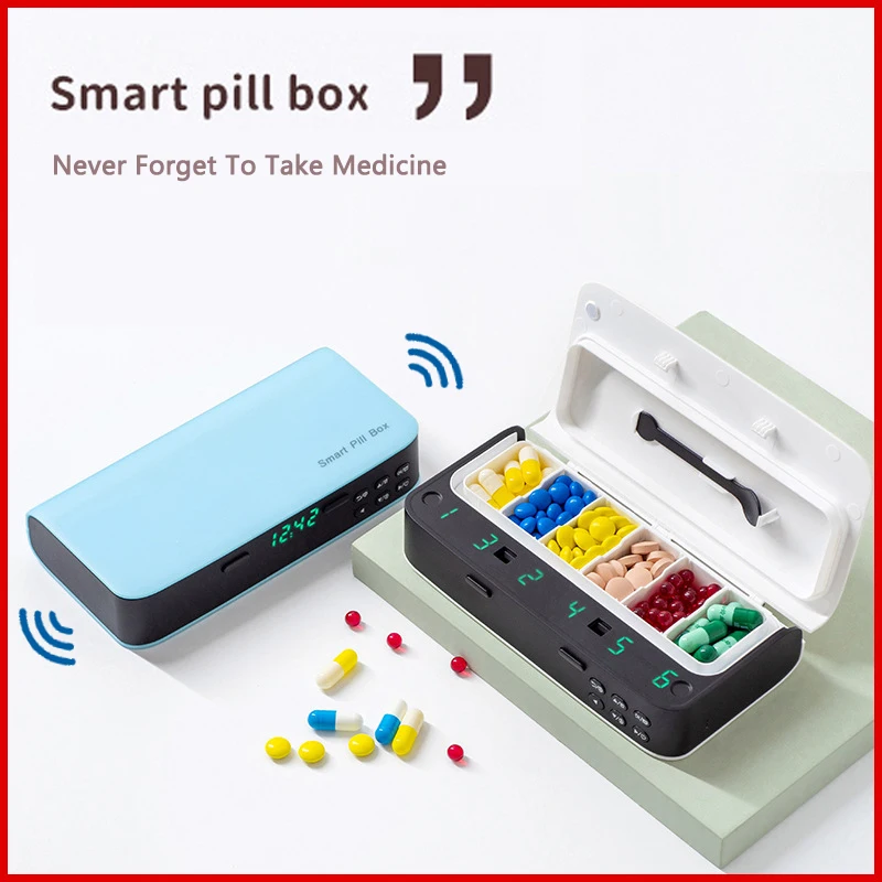 Weekly Smart Pill Dispenser Medicine Pill Box Organizer For 7 Days ...