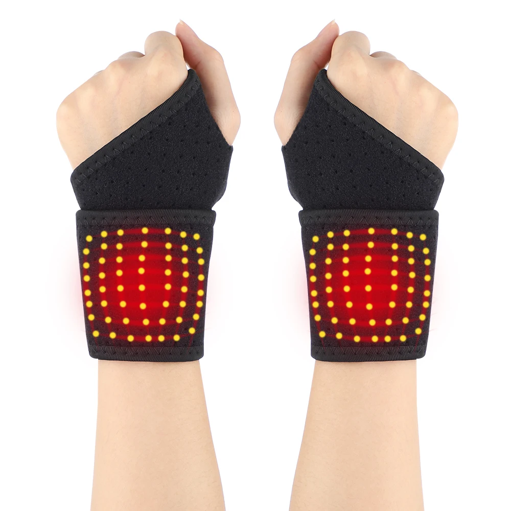 Self-Heating-Wrist-Band-Magnetic-Therapy-Support-Brace-Wrap-Heated-Hand ...