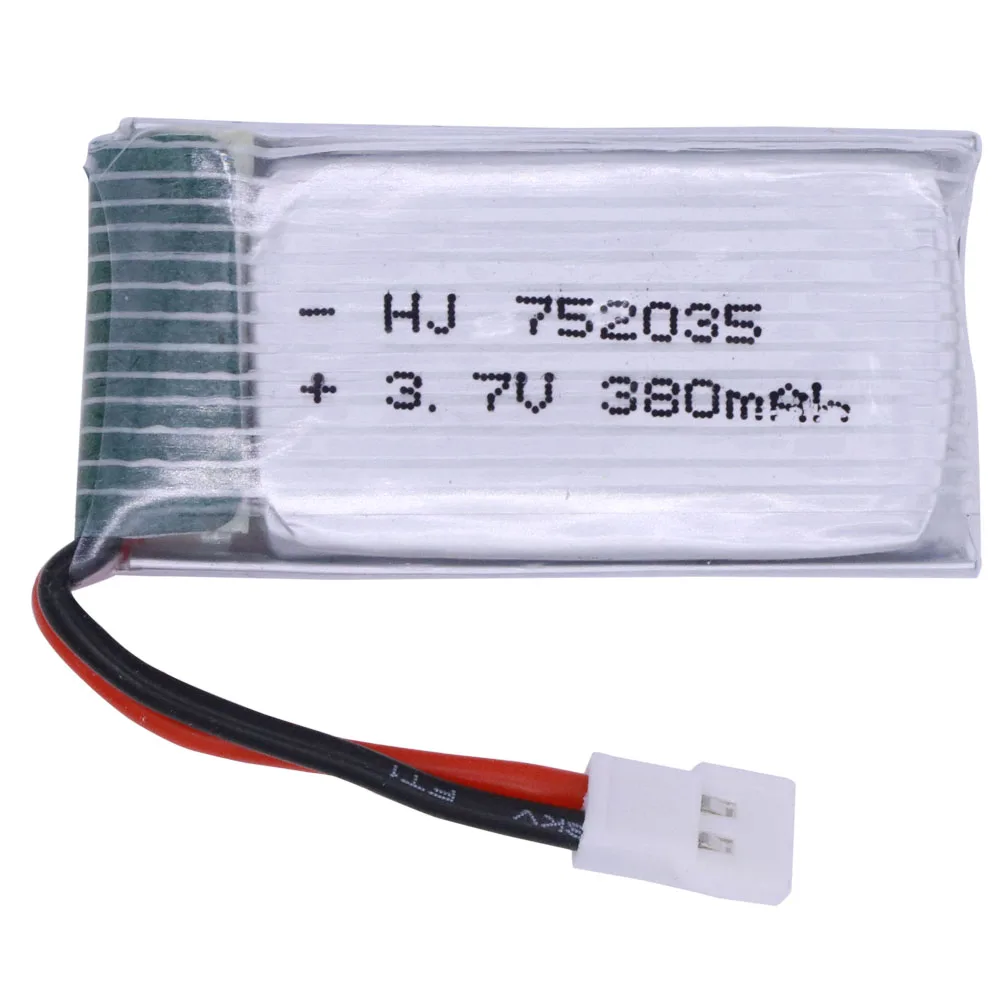 3-7V-380mAh-Lipo-Battery-25c-For-Hubsan-X4-H107-H107L-H107D-JD385-JD388 ...
