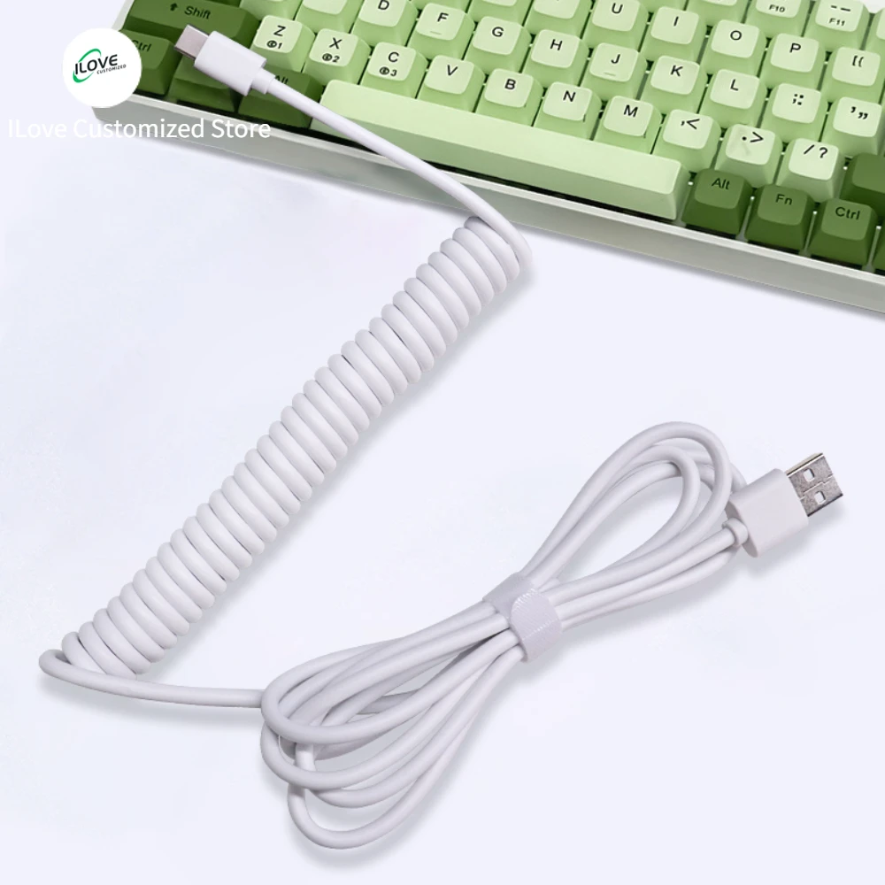 Keyboard-Charging-Cable-Data-Cable-Type-C-to-USB-Coiled-Customized ...