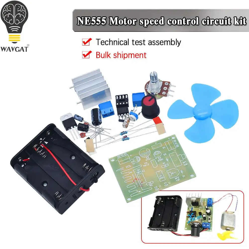 Ne555 Motor Speed Regulation Kit Maker Diy Teaching Electronic ...