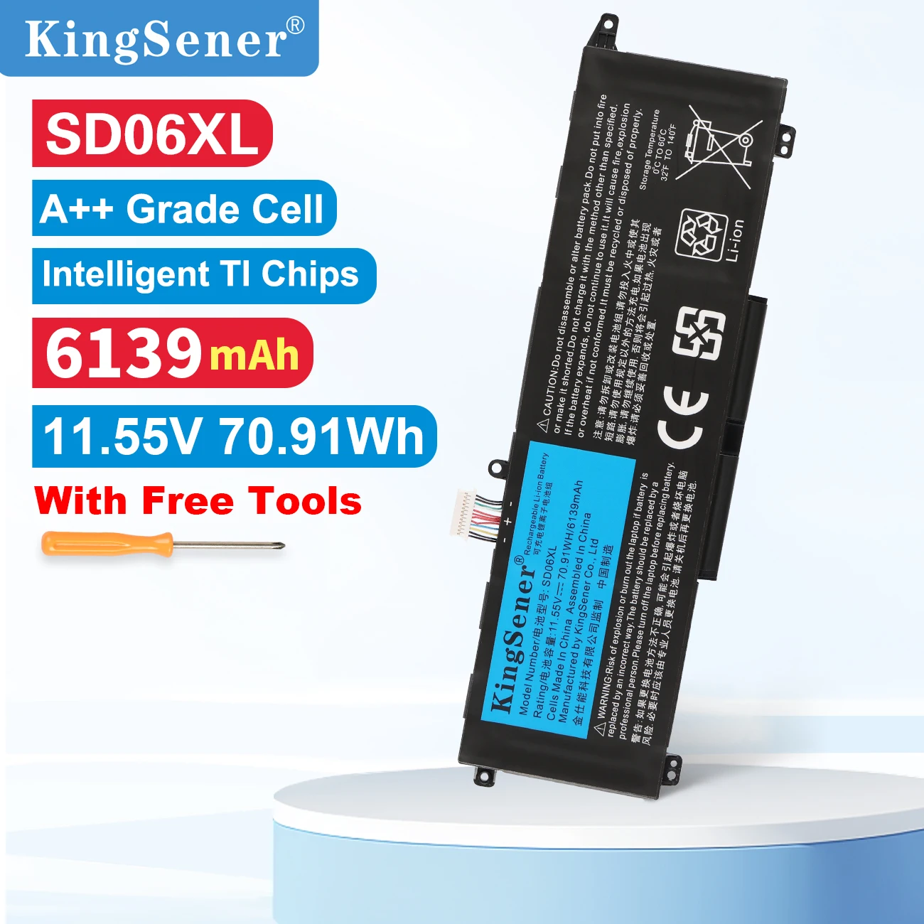 KingSener SD06XL Laptop Battery For HP Omen 15-EK 15-EN 15-ek0xxx 15 ...