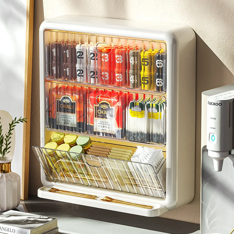 New-Wall-mounted-Coffee-Capsule-Holder-Box-Tea-Coffee-Pods-Dispenser ...