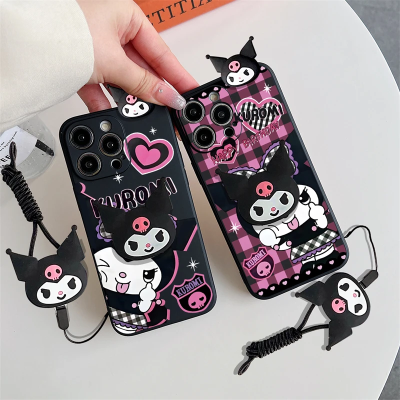 3D Kuromi Toy Phone Holder Stand Case For Samsung Galaxy M30 M21 M31 M32 M33 M40 M42 M51 M42 M53 ...