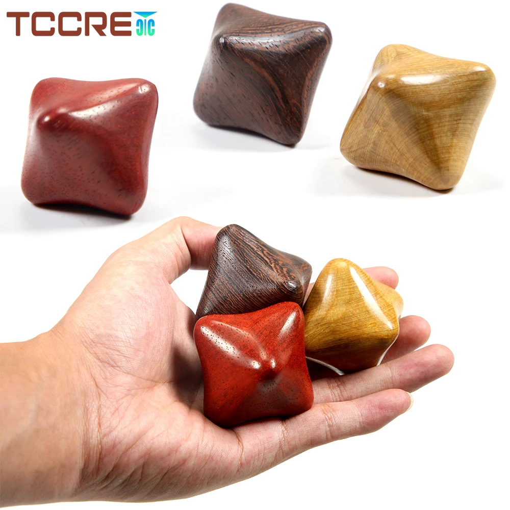 Wooden Hexagonal Cube Reflexology Roller Full Body Massage Therapy ...