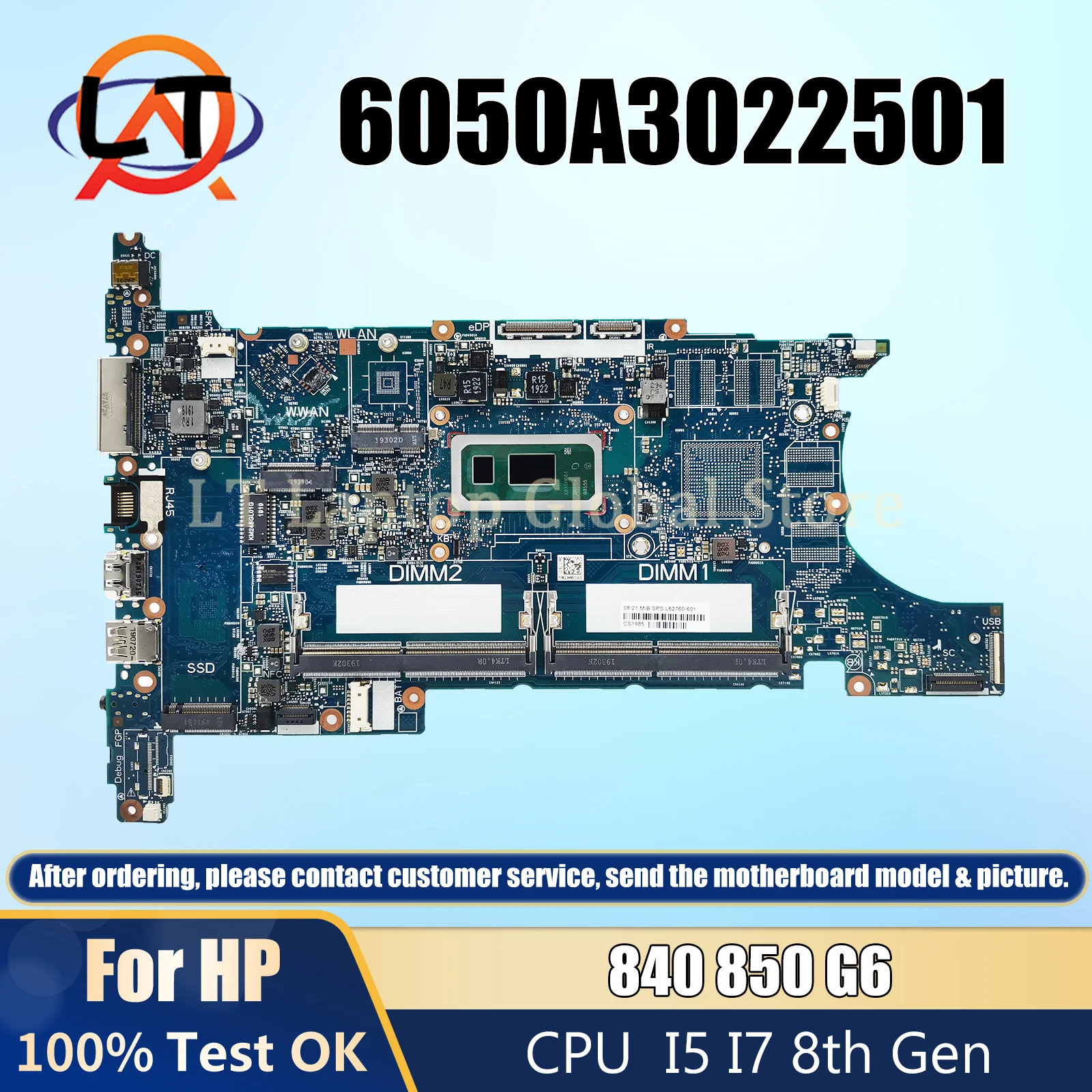 6050A3022501-Laptop-Motherboard-For-HP-840-850-G6-L62760-601-L62757-601 ...