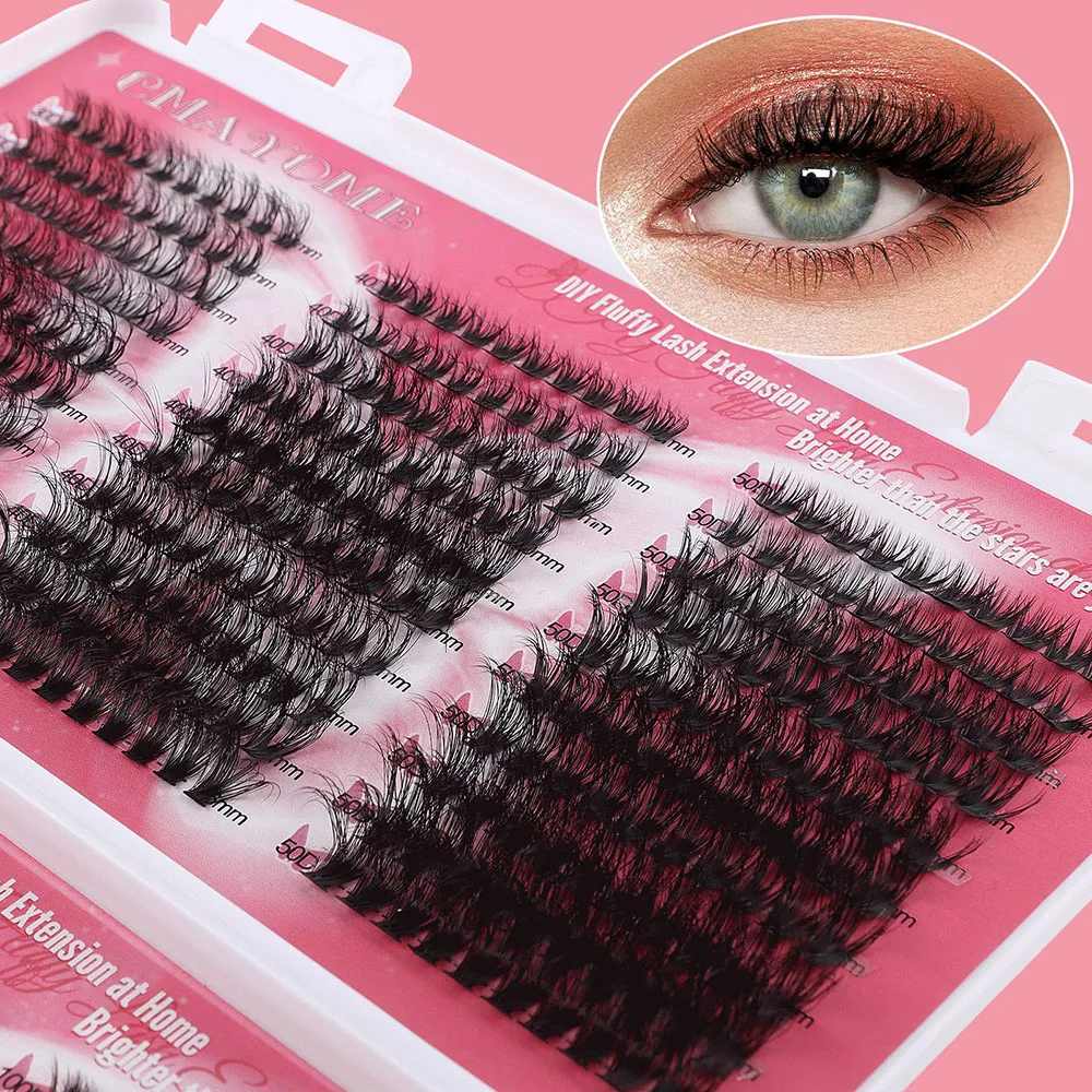 600-Clusters-Eyelash-Bond-Seal-Segmented-Lash-Extension-Mix-Curl-Volume ...