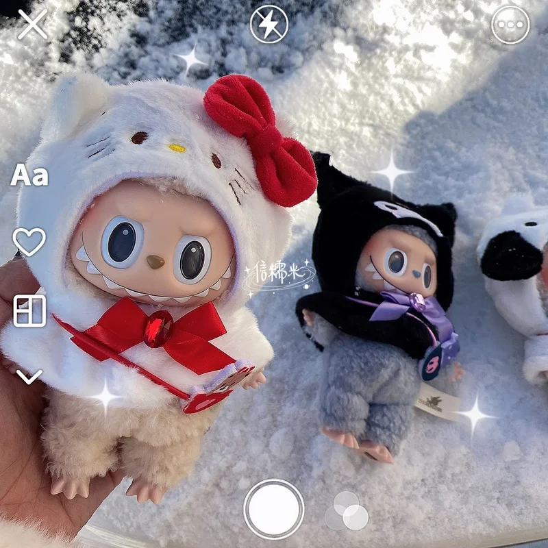 New-Anime-Labubu-The-Monster-Vinyl-Doll-Outfit-Customize-Cape-Skirt ...