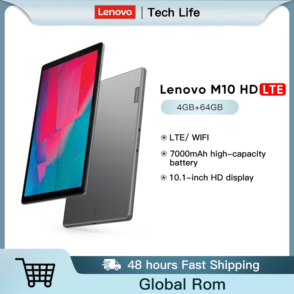 Lenovo-Tab-M10-HD-LTE-WIFI-Snapdragon-Octa-Core-4GB-64GB-Tablet-Android ...