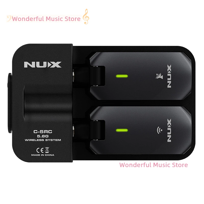 Nux C-5rc Wireless System Guitar Transmitter Receiver Portable Audio 5.8ghz Broadcast ...