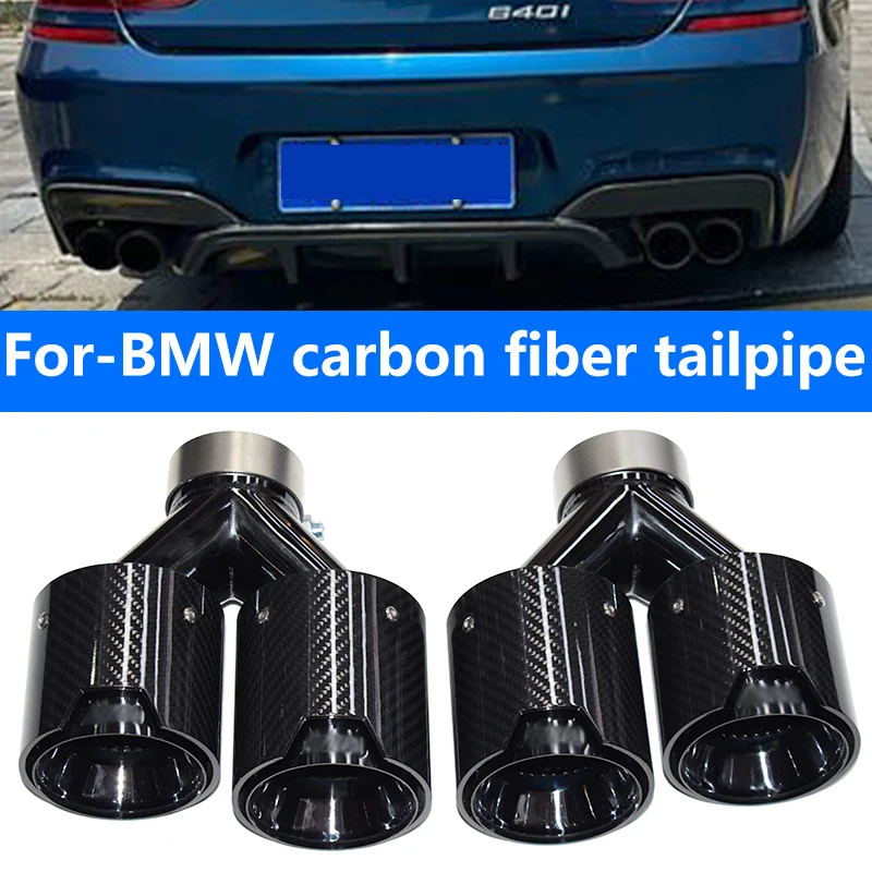 Quad-Carbon-Fiber-Exhaust-Tip-For-BMW-F10-F11-535d-535i-640i-640d-Up-To ...