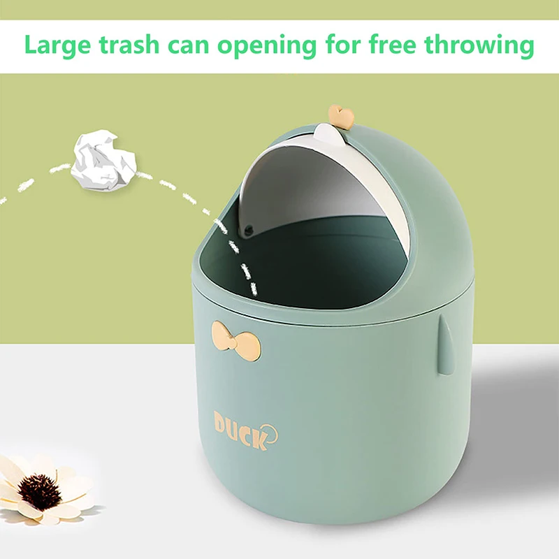 Mini-Desktop-Trash-Can-With-Lid-Portable-Cute-Cartoon-Trash-Bin-Bedroom ...