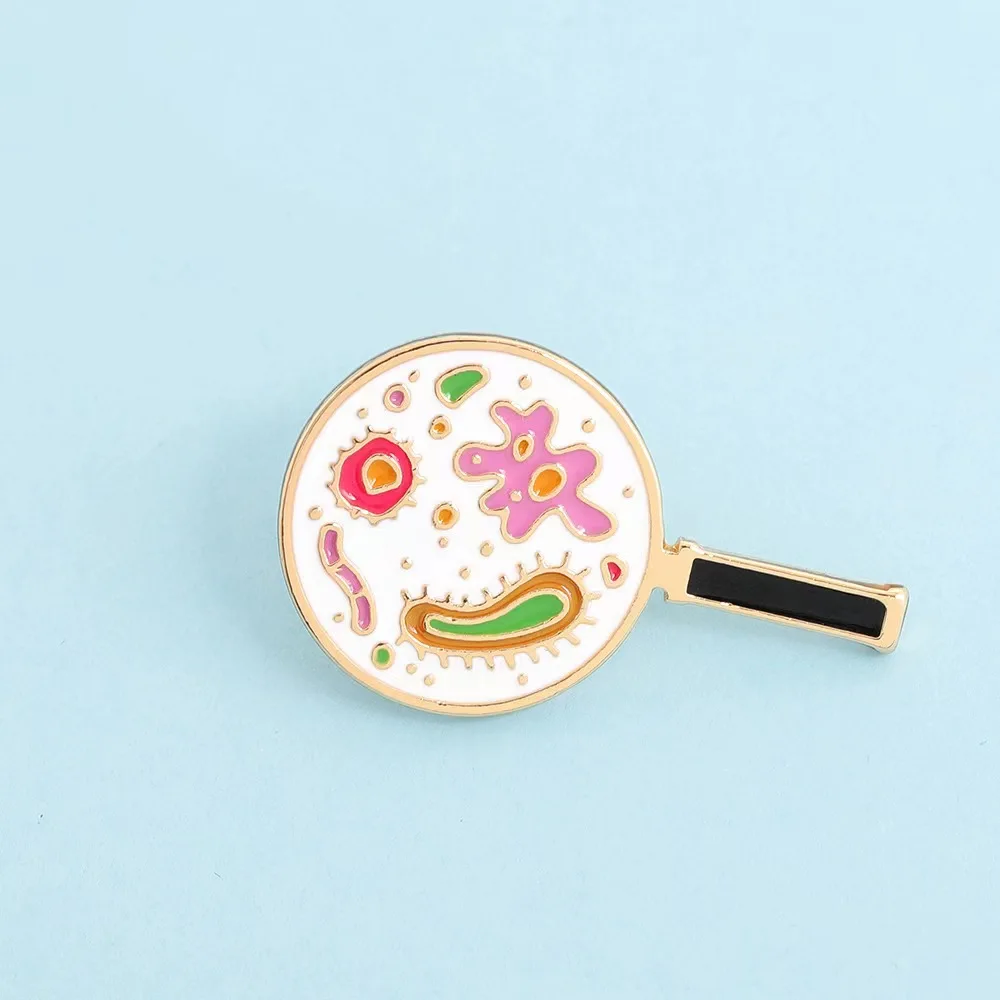 Microscope-Enamel-Pins-Microbiology-Paramecium-Brooches-Lapel-Badges ...