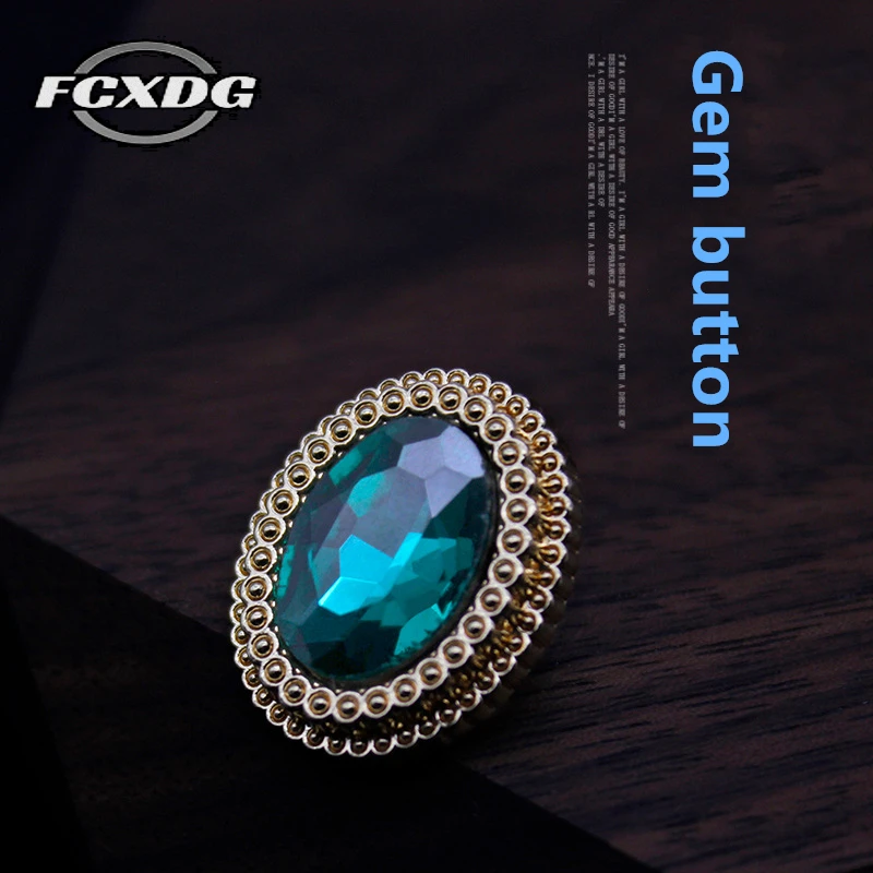 10pcs 6 Colors Oval Gem Clothes Buttons Super Luxury Ladies Coat ...
