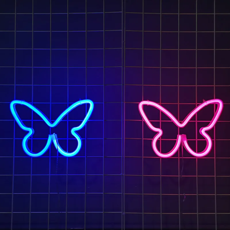 Neon Blue Butterflies