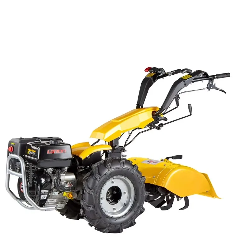 Two wheels walk behind the tractor, with agricultural accessories ...