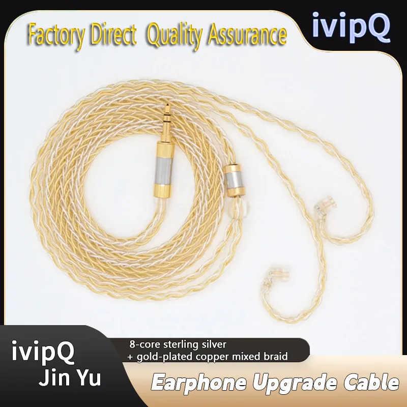 ivipQ-8-Core-Sterling-Silver-Gold-plated-Wire-MMCX-2-PIN-QDC-TFZ-Pin-2 ...