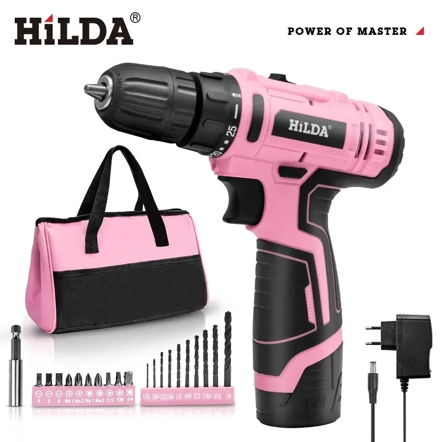 HILDA-12V-Electric-Screwdriver-25-1-Torque-Cordless-Drill-Mini-Wireless ...
