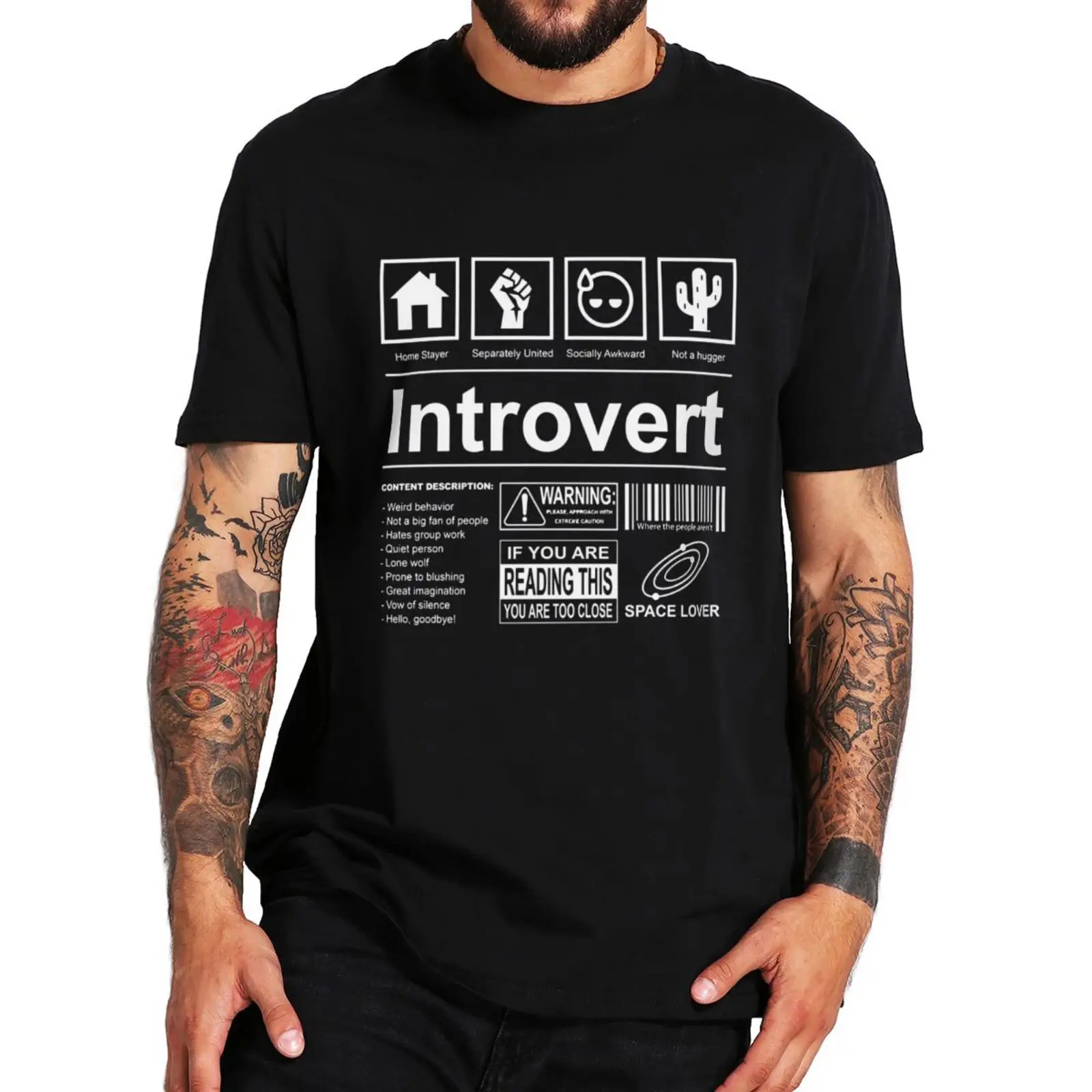 Introvert-Logo-T-Shirt-Humor-Introverts-Joke-Introverted-Gift-Tops-Casual-100-Cotton-Unisex ...