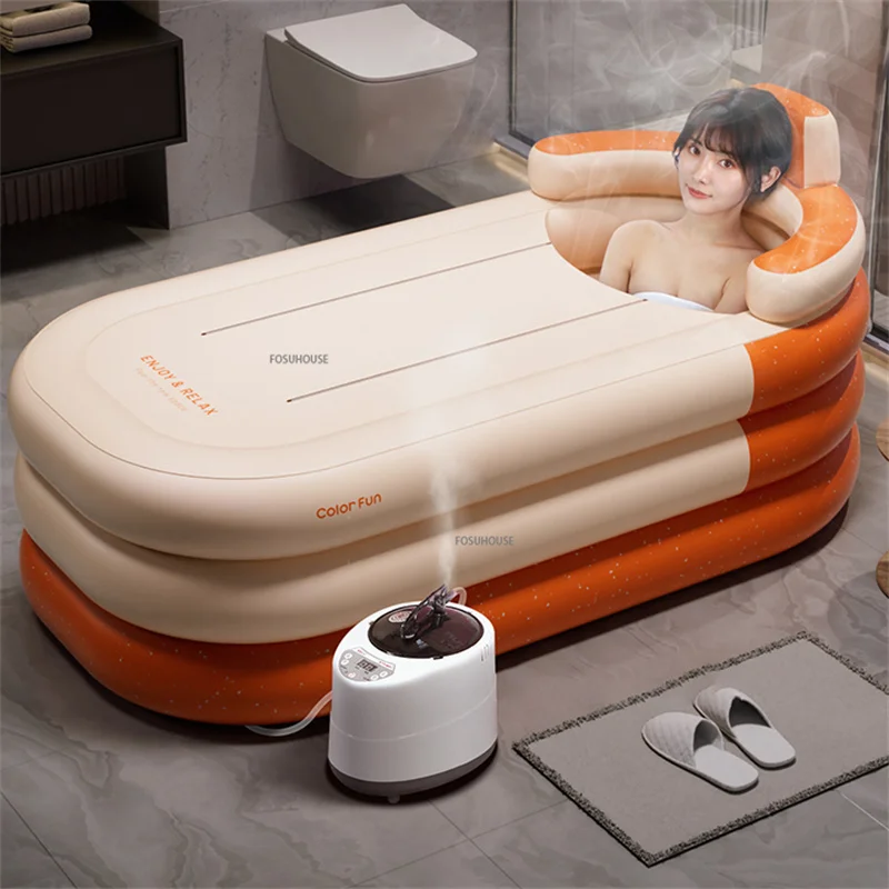 Infl-vel-Port-til-Banheira-de-Corpo-Inteiro-para-Adultos-Banheira-de-Hidromassagem-Dobr-vel ...