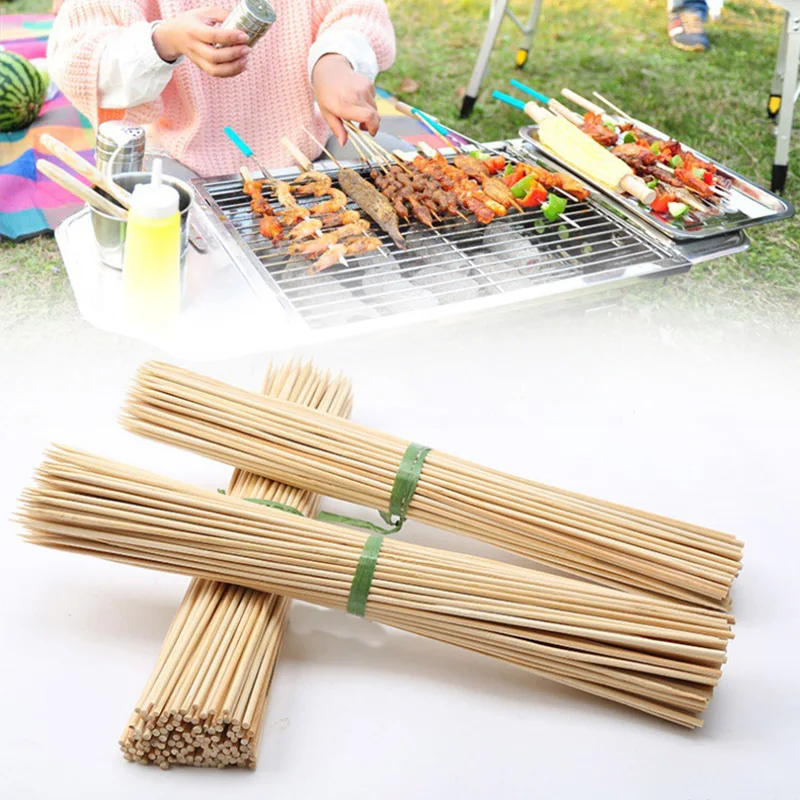 Brochettes de Barbecue jetables en bambou,90 pièces,bâtons de Barbecue ...