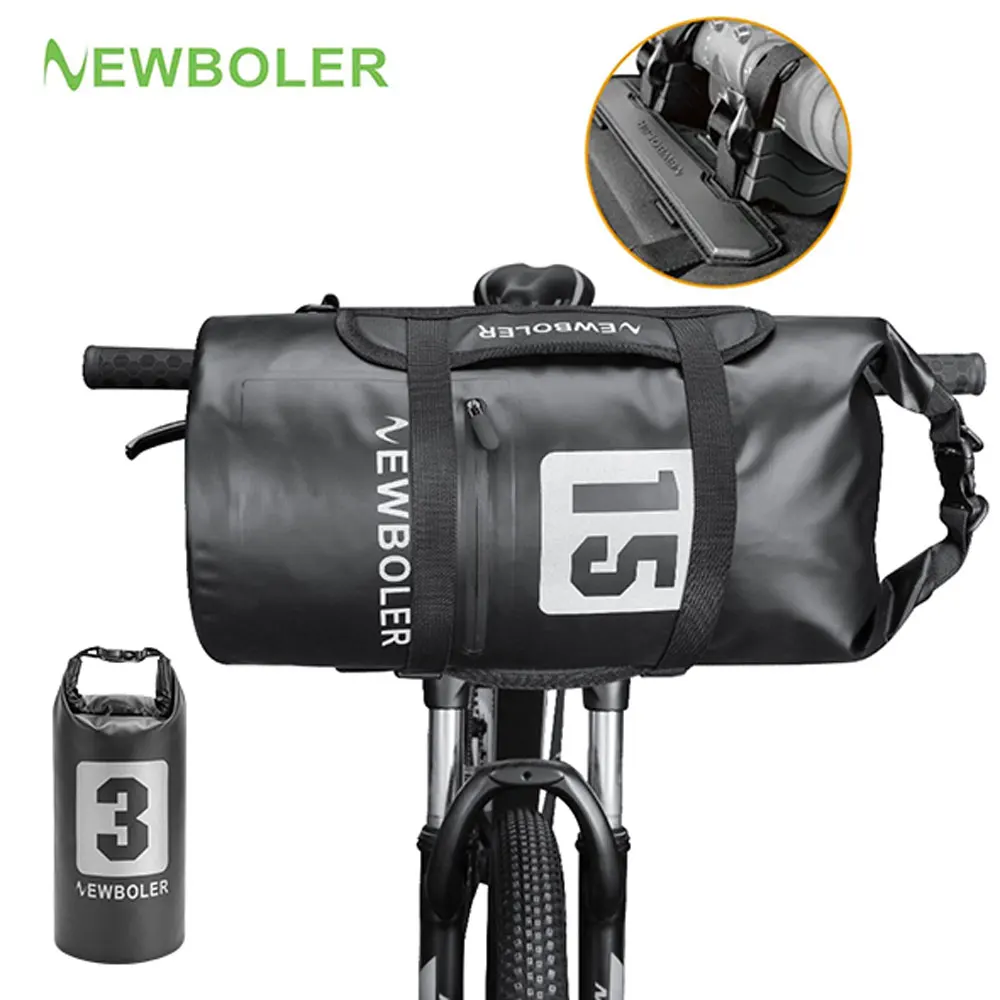 NEWBOLER-Waterproof-Bike-Front-Tube-Bag-10L-15L-20L-Cycling-Front-Frame ...