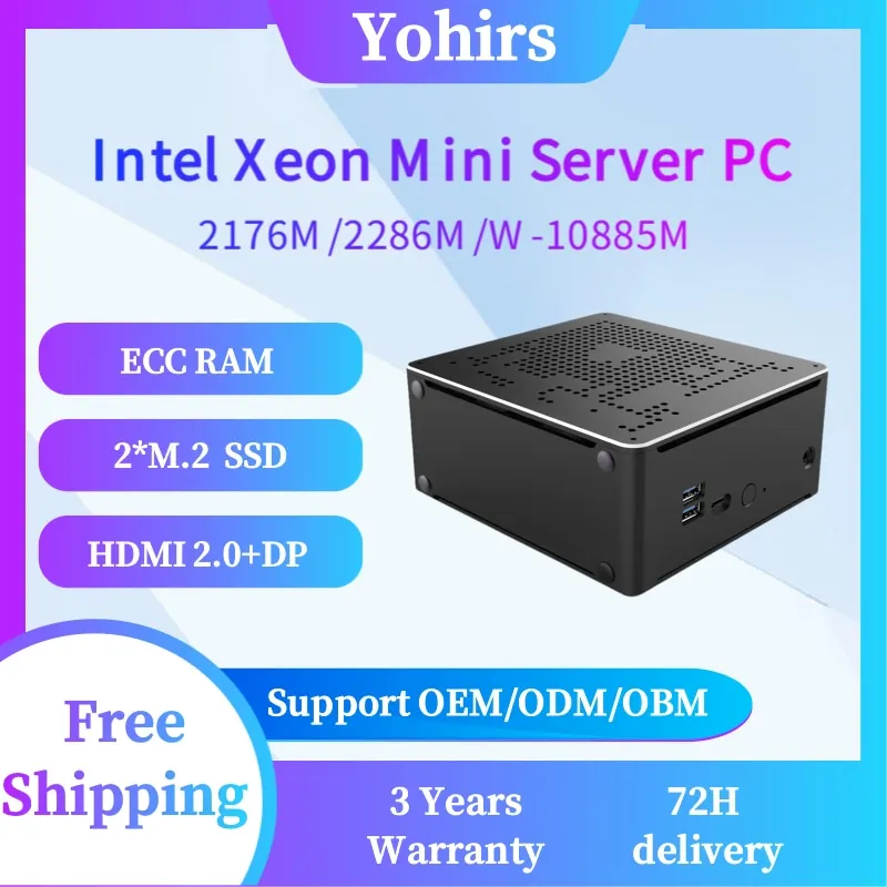 Yohirs Intel Xeon W-10885M E3-1545M V5 2176M 2286M 2LAN Mini PC ...