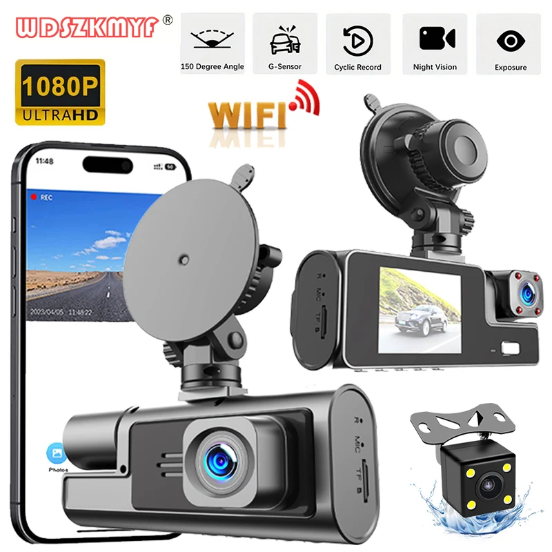 3-Channel-Car-DVR-WIFI-Video-Recorder-Dash-Cam-for-Cars-2Inch-1080P ...