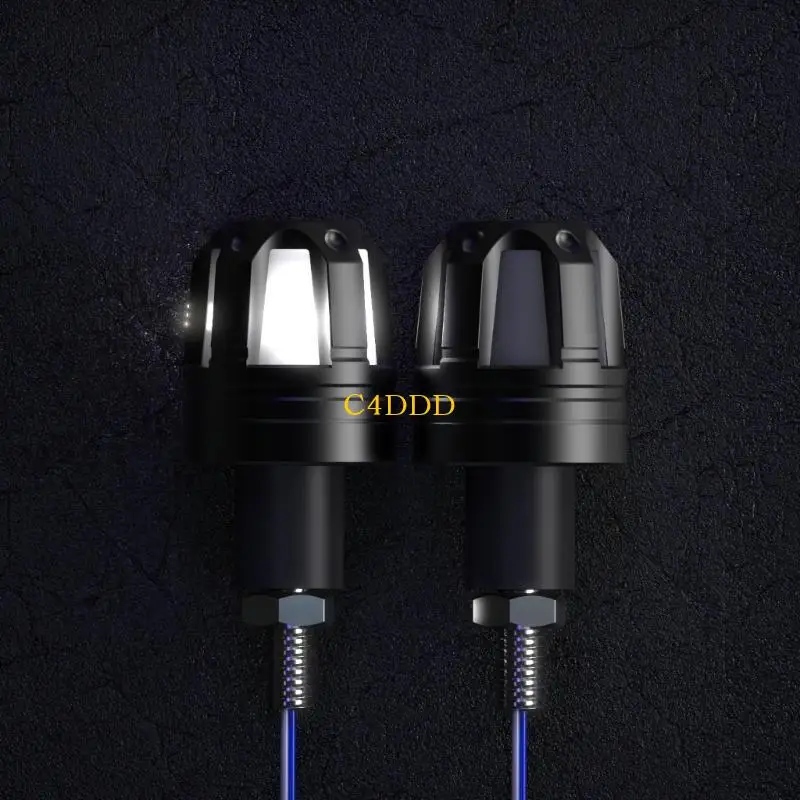 C4DD Turn Motorcycle LED Handle Bar End for Handlebar Corner Light 2x ...