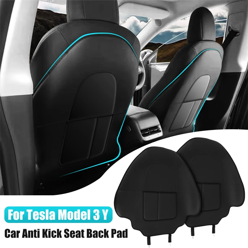 Car Leather Anti Kick Pad Seat Back Child Anti Dirty Protector Interior ...