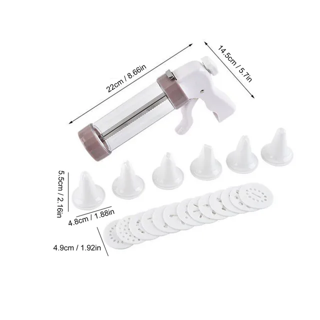 Cookie Press Icing Kit Cookie Cutter Mold Gun DIY Pastry Syringe ...