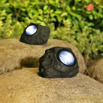 Landscape Rock Light, Solar Powered Garden Lights Outdoor Decorative ...