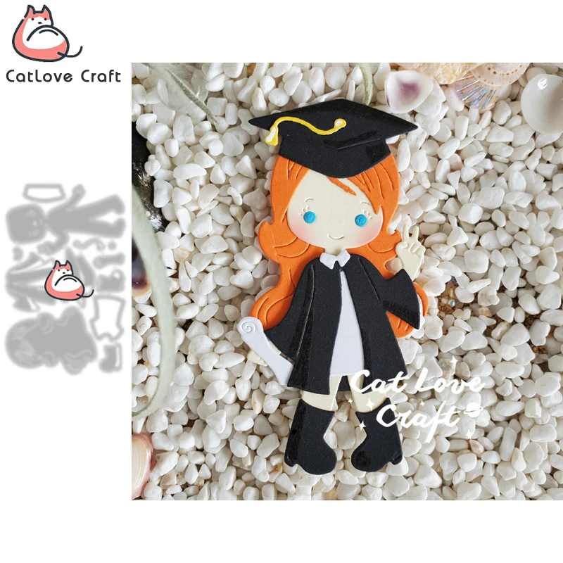 Catlove Girl Graduate Metal Cutting Dies Scrapbooking Mold Stencil Die ...