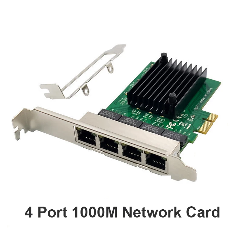 4 Port RJ45 1000Mbps Lan Network Card High Speed Remote Wake Control ...