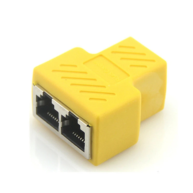 1 To 2 Ways RJ45 Coupler Ethernet LAN Network Splitter Double Female ...
