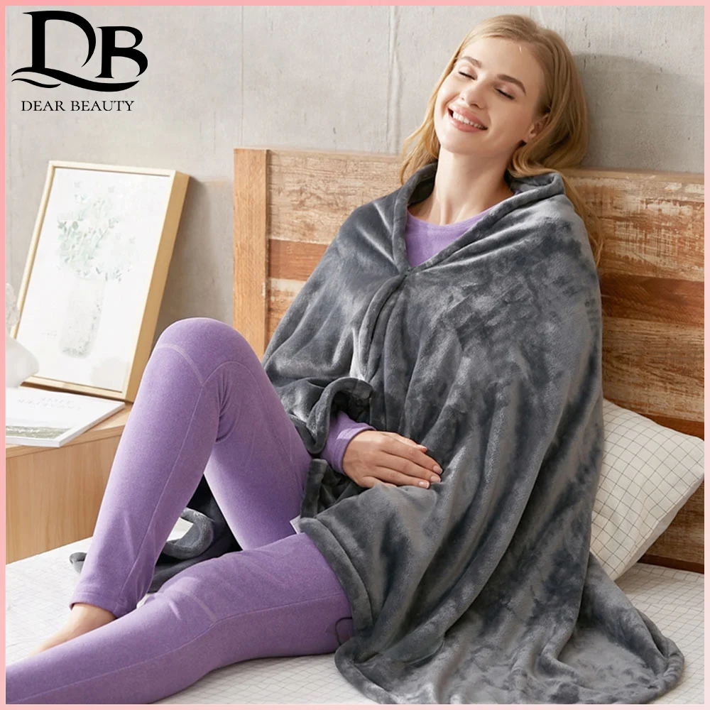 Heating-Blanket-Electric-Plush-Blanket-Cloak-Coral-Fleece-Three-speed ...