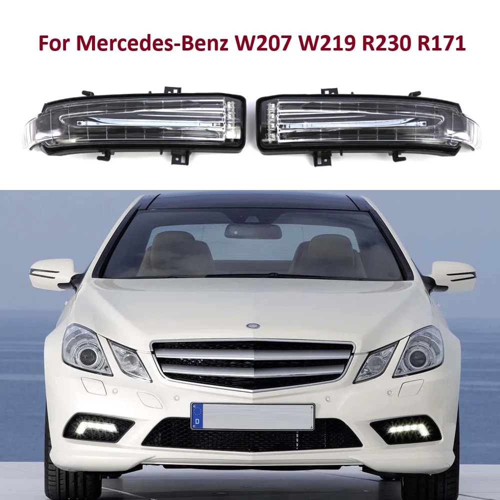 Left & Right Car Rear View Mirror Turn Signal Light Lamp For Mercedes ...