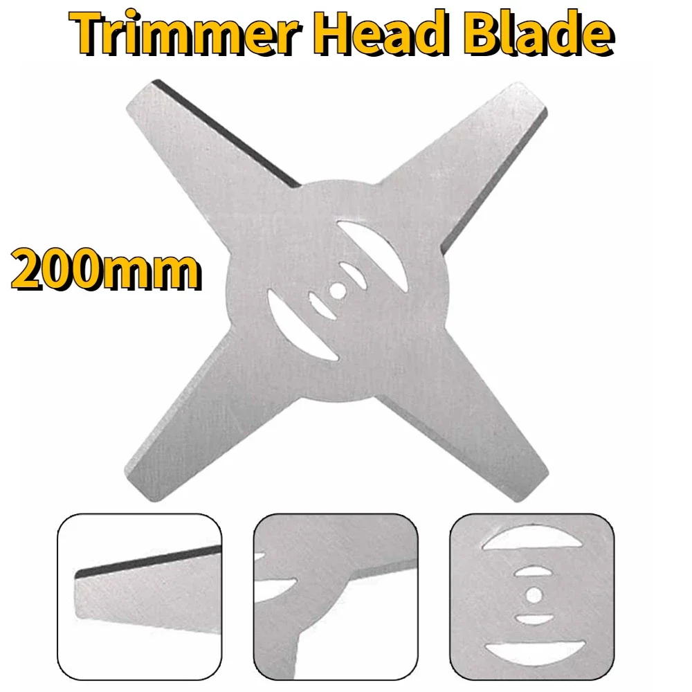 200mm-Metal-Grass-String-Trimmer-Head-Blade-Replacement-Lawn-Mower-Saw ...