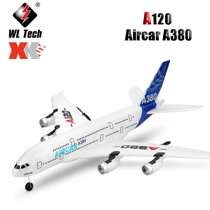 WLtoys RC Airplane A120 Aircar A380 Aircraft 2.4GHz Radio Control Plane ...