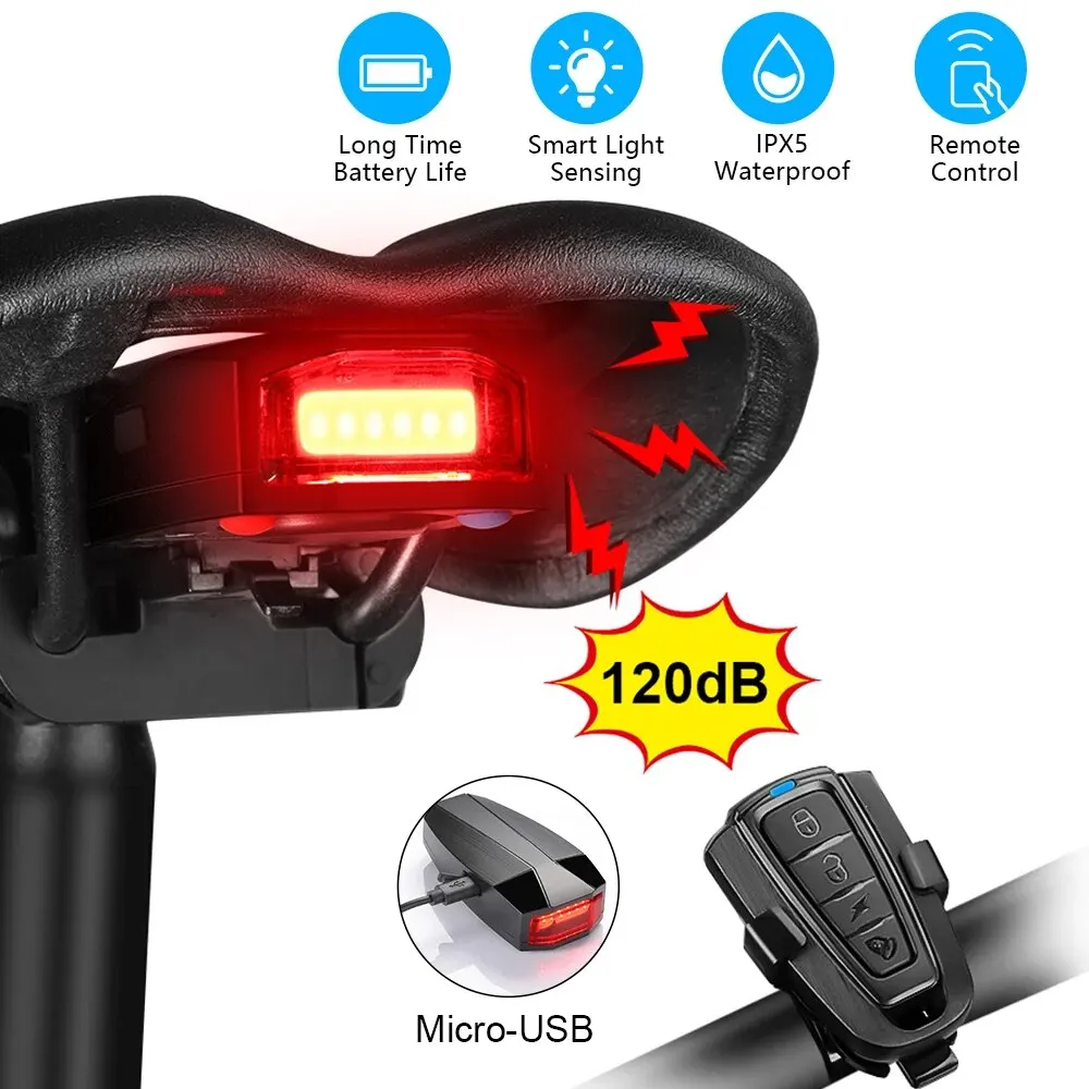 Waterproof-Wireless-Bike-Alarm-Bicycle-Rear-Light-Anti-theft-Alarm-USB ...
