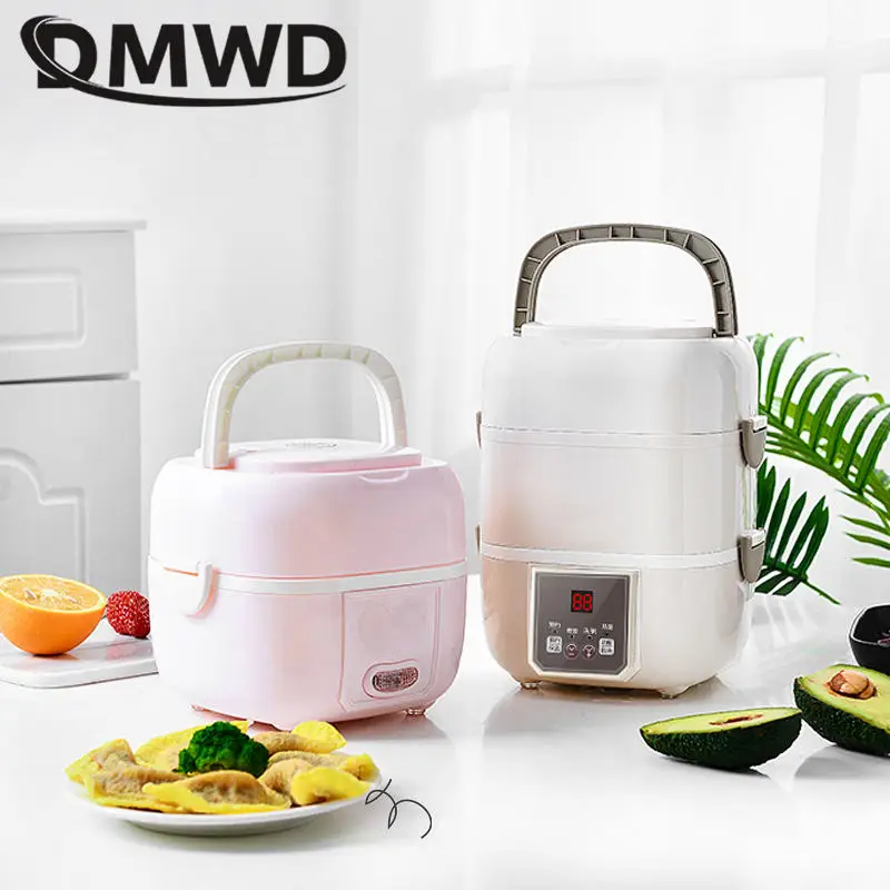 Reservable Electric Lunch Box Smart Rice Cooker Food Warmer 2/3 Layers ...