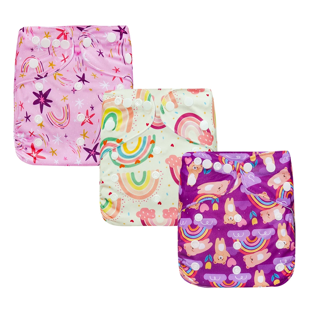HappyFlute-3Pcs-Set-Cute-Style-OS-Pocket-Waterproof-Nappy-Washable ...