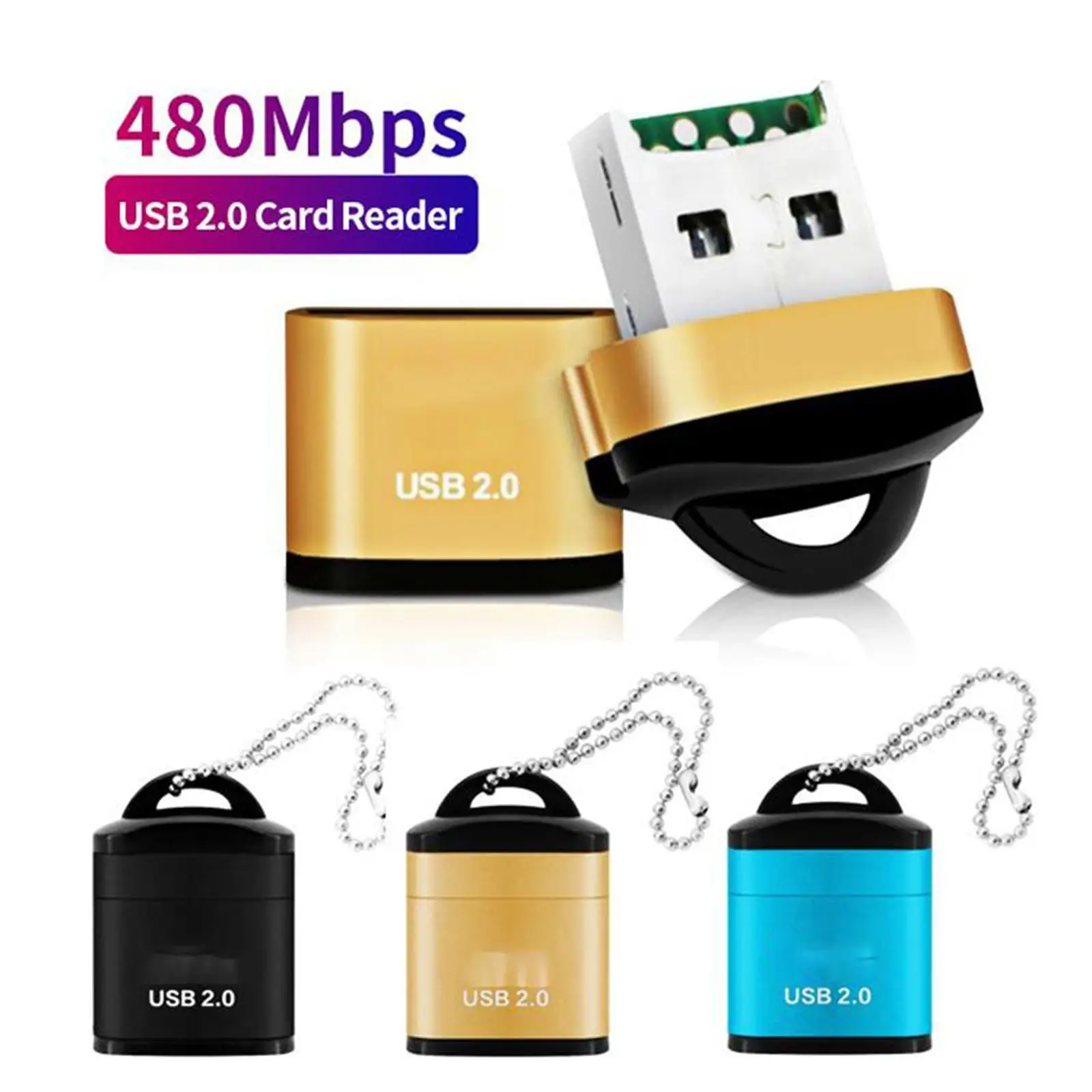 노트북 액세서리용 미니 TF 카드 리더, 초고속 USB 2.0 마이크로 SD TF 카드 리더 어댑터| | - AliExpress